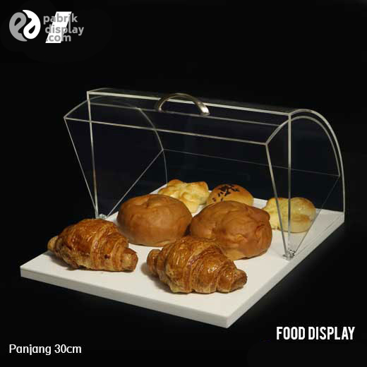 Jual display kue akrilik / display food acrylic / tempat makanan ...