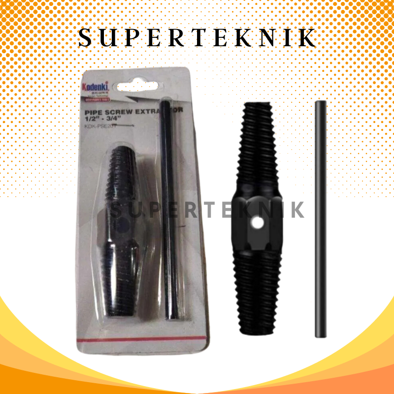 Jual Kodenki Pipe Screw Extractor 1/2" / Tap Balik Pipa Alat Buka Cabut ...