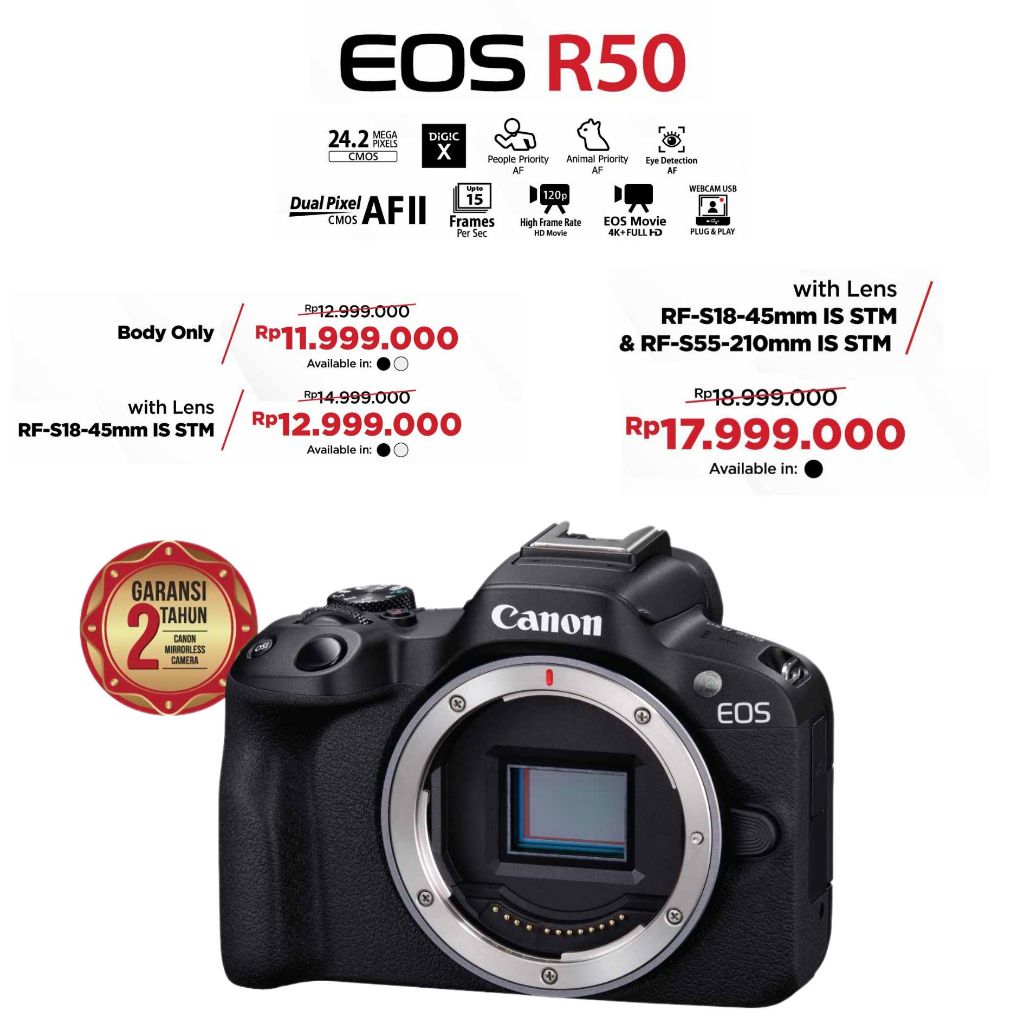 Jual Canon EOS R50 Body Only | Shopee Indonesia