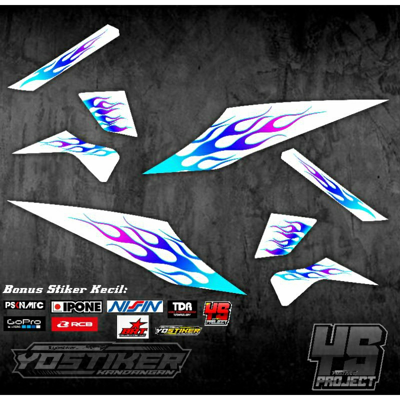 Jual Striping Beat Karbu Motif Api | Shopee Indonesia