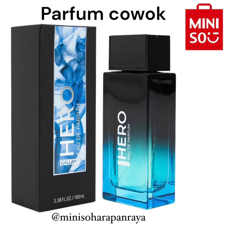 Jual MINISO parfum cowok hero gallant mens EDP 100ml | Shopee Indonesia