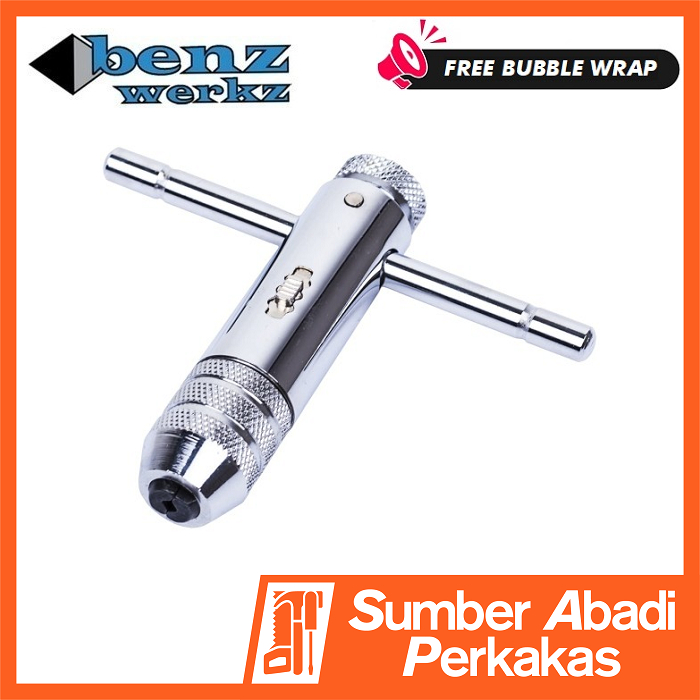 Jual BENZ Gagang Ratchet Hand Tap Wrench Handle M3-M8 Short Mata Rachet 3-8mm Pendek | Shopee ...