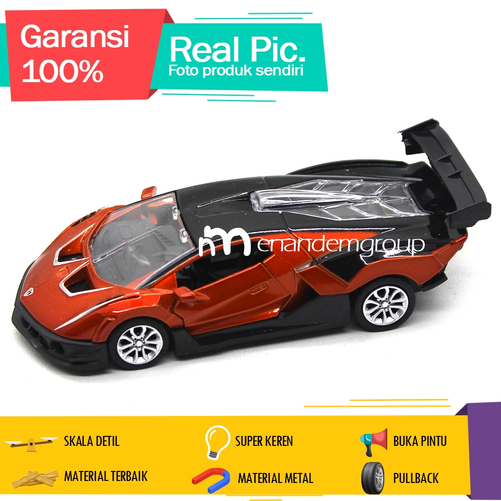 Jual Diecast Mainan Mobil Miniatur Lamborghini Buka Pintu Route ...