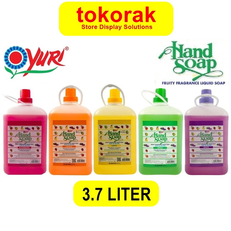 Jual YURI HAND SOAP JERIGEN 3.7 LITER SABUN CAIR CUCI TANGAN 3,7 ...