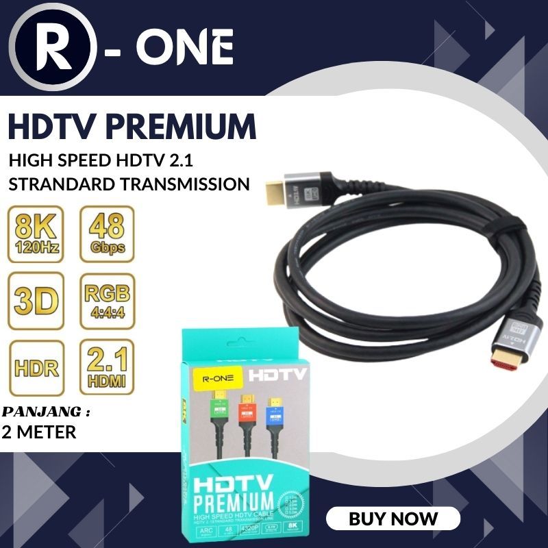 Jual R-ONE Kabel HDMI 8K Ultra HD ARC HDMI Cable Audio HDMI 4320P V2.1 ...