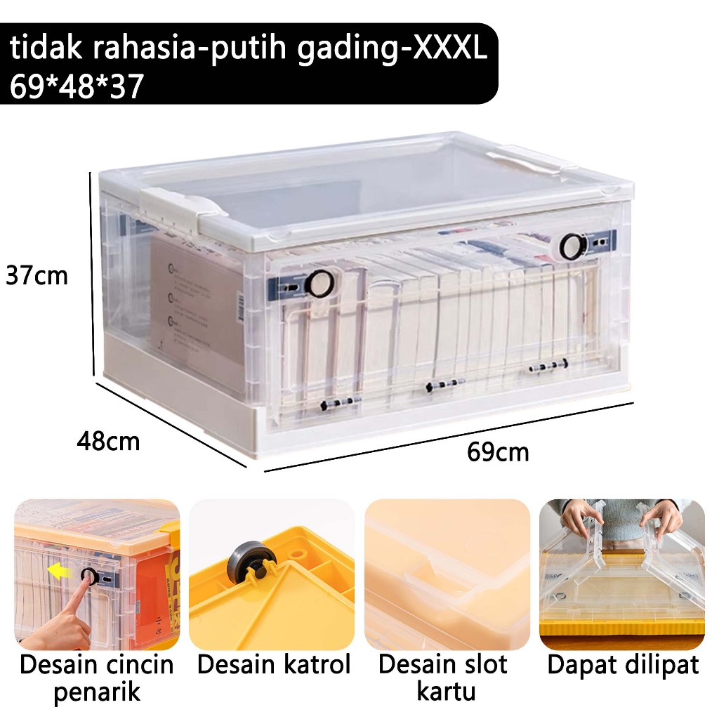 Jual Storage box kotak penyimpanan kotak plasti transparan box Folding ...