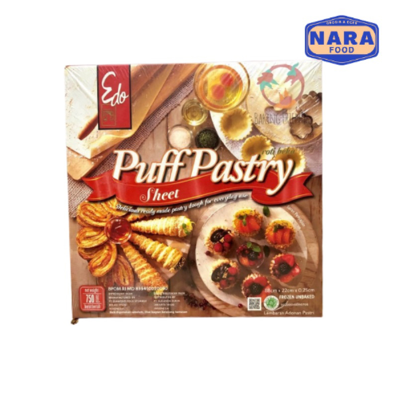 Jual Edo puff pastry sheet 750gr kulit adonan / puff pastry | Shopee ...