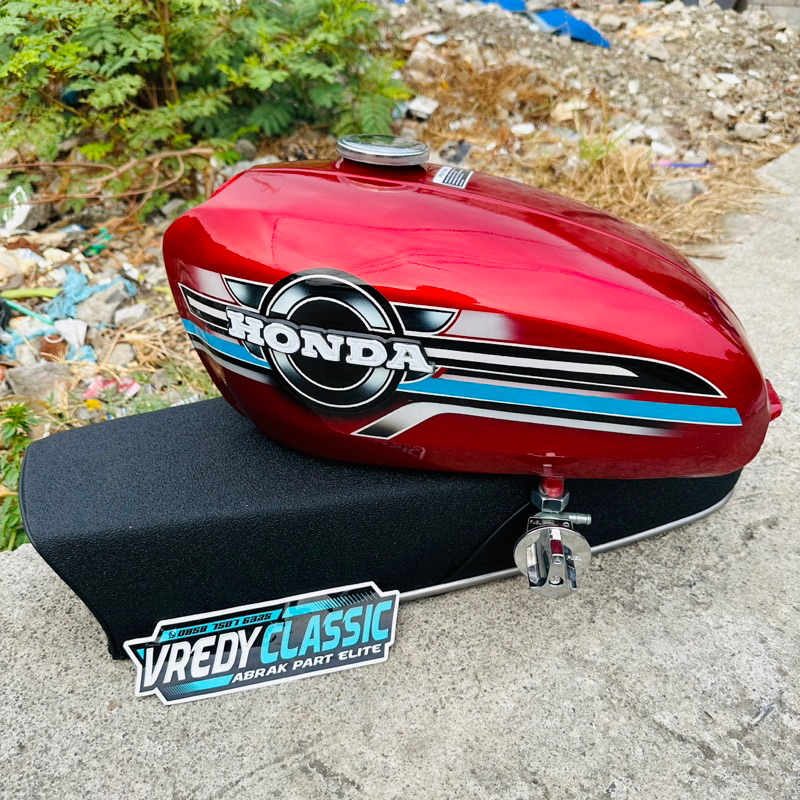 Jual tengki cb 100 125 tengki cb merah megatron set jok set tutup set ...