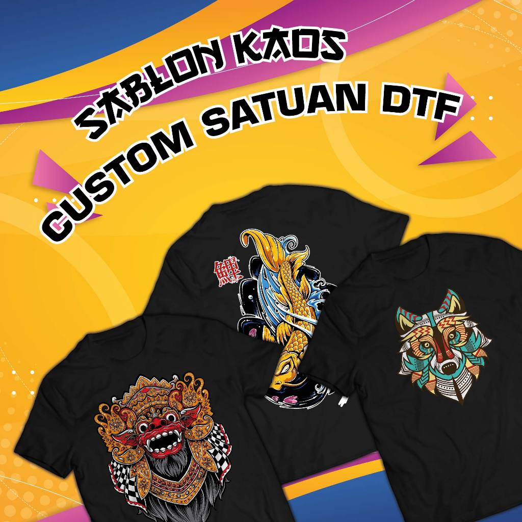 Jual Sablon baju kaos satuan custom dtf desain sesuai keinganan mu | Shopee Indonesia
