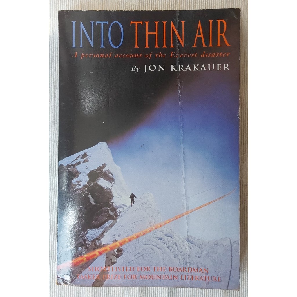 Jual MOUNTAINEERING/CLIMBING - Into Thin Air by Jon Krakauer, 1998 ...