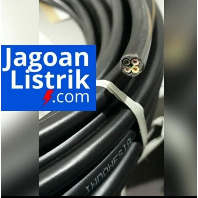 Jual Kabel NYYHY / NYMHY 4x0.75 mm2 Hitam Supreme (Ecer per meter) NYMHY 4 x 0.75 mm2 Black 4x0 ...