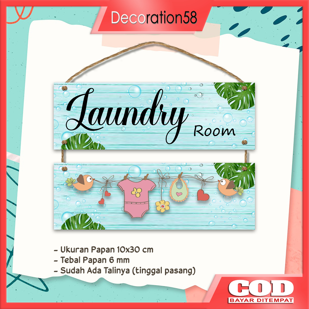 Jual Walldekor Tulisan Laundry Dekorasi Hiasan Pajangan Dinding Rumah ...