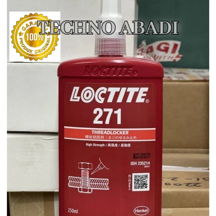 Jual LOCTITE 271 250ML THREADLOCKER HIGH STRENGTH - LEM BAUT - MUR 250 ML | Shopee Indonesia