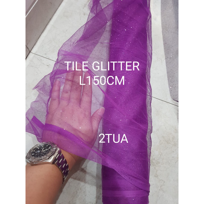 Jual KAIN Tile Glitter TILE KILAP Korea harga per setengah meter (Lebar ...