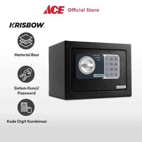 Jual Baru Ace - Krisbow 23X23X17 Cm Brankas Besi 17Nef 1/3Mm - Hitam ...