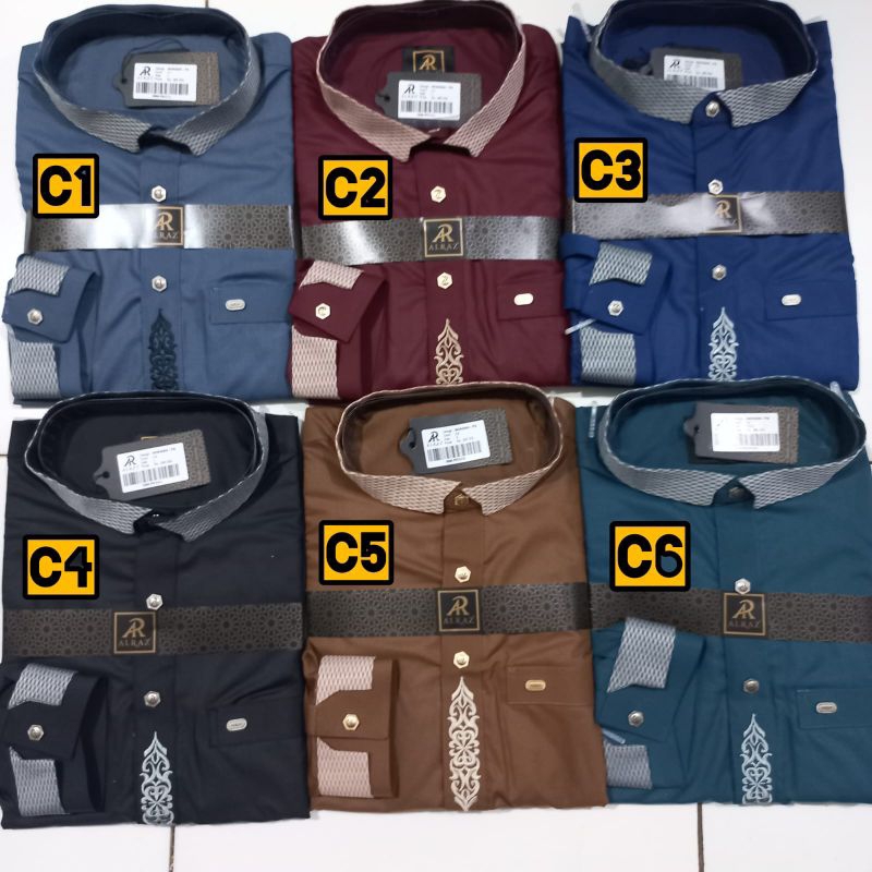 Jual Koko Alraz model Ghaisan lengan panjang manset Koko kekinian ...