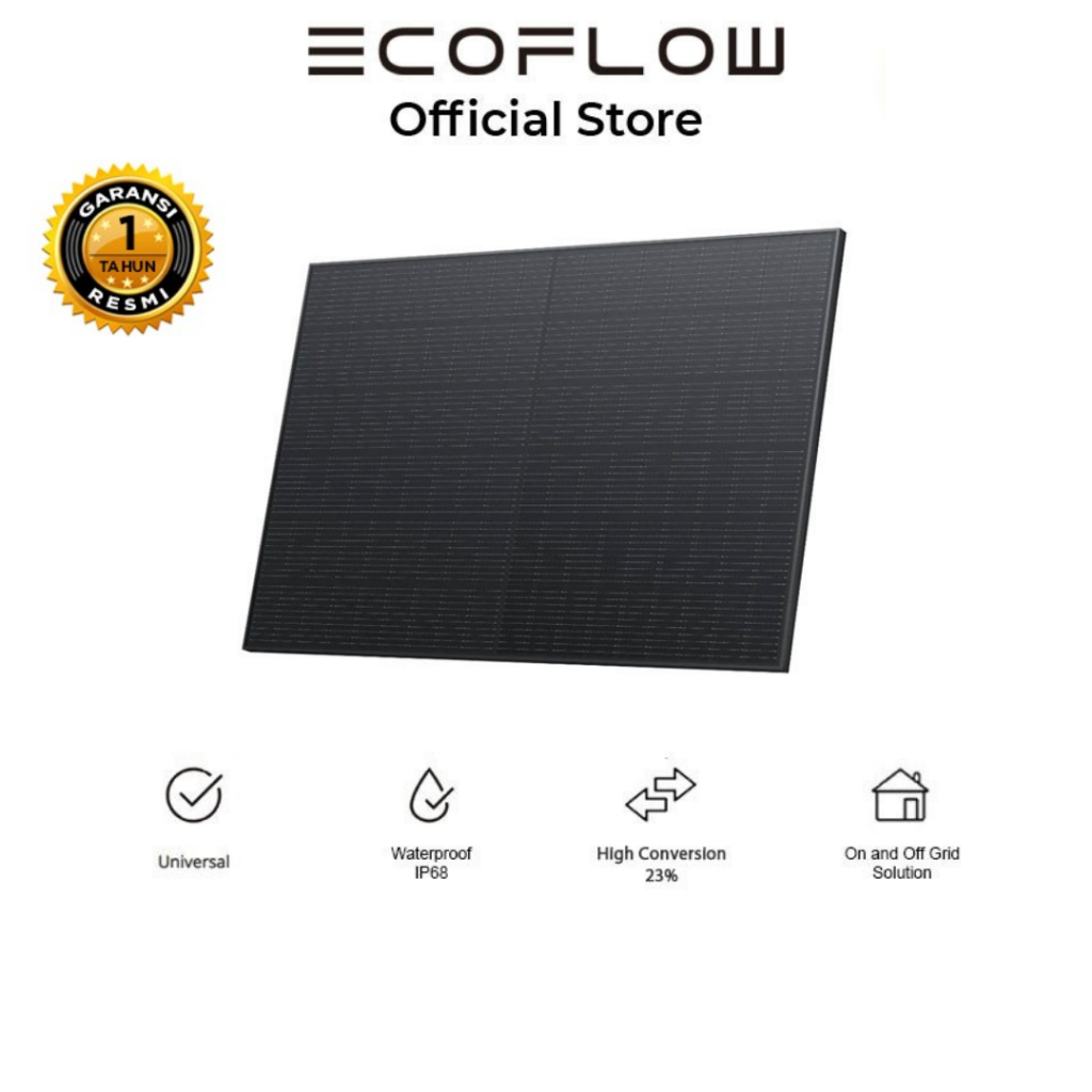 Jual EcoFlow Solar Panel Rigid 400W Panel Surya Papan dan Kokoh IP68 ...
