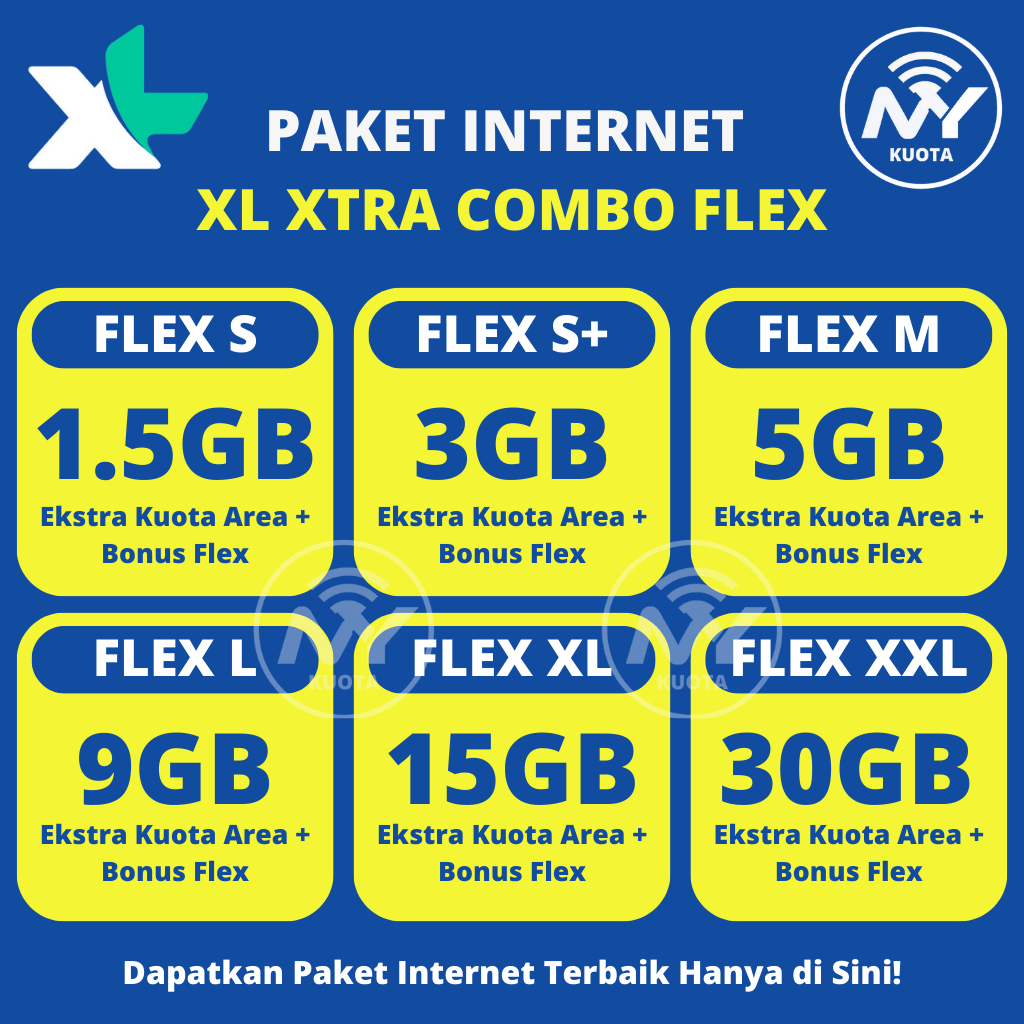 Jual Paket Internet XL Data Xtra Combo Flex | Shopee Indonesia