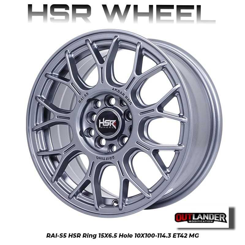 Jual Velg Racing R15 HSR RAI-S5 Matte Grey Buat L300 Ertiga Luxio APV ...