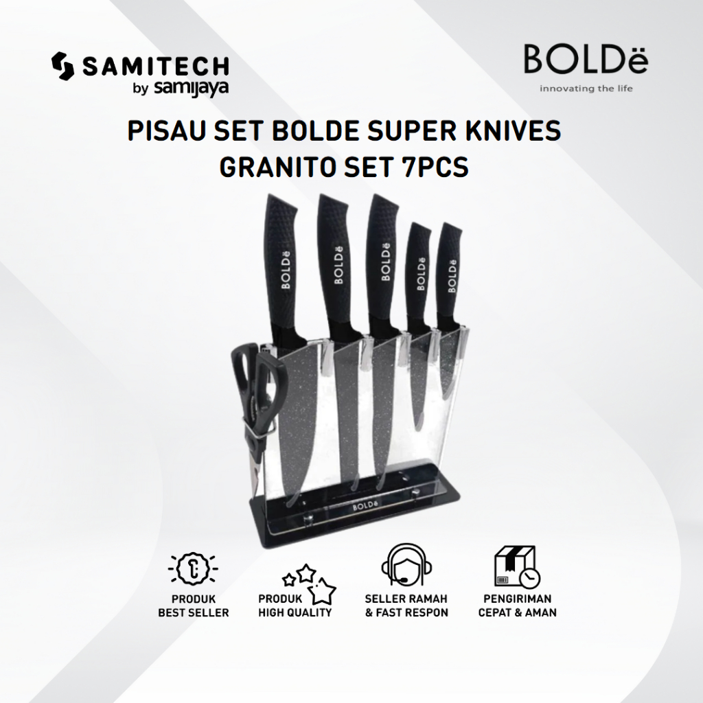 Jual PISAU SET - BOLDE SUPER KNIVES GRANITO 7PCS SET ITALIAN DESIGN ...