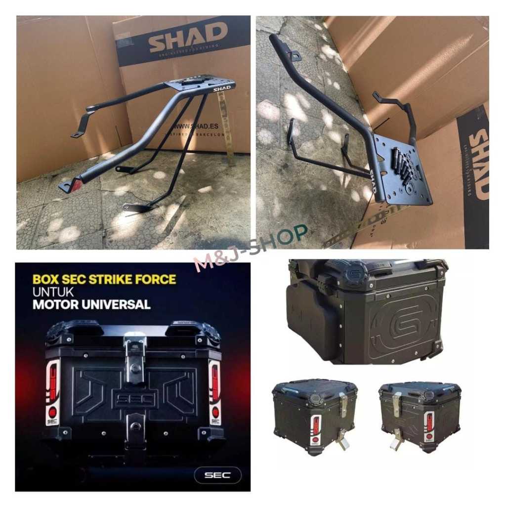 Jual BRACKET BOX XMAX NEW BOX SEC 45 LITTER SET BEHEL BOX XMAX NEW SET ...