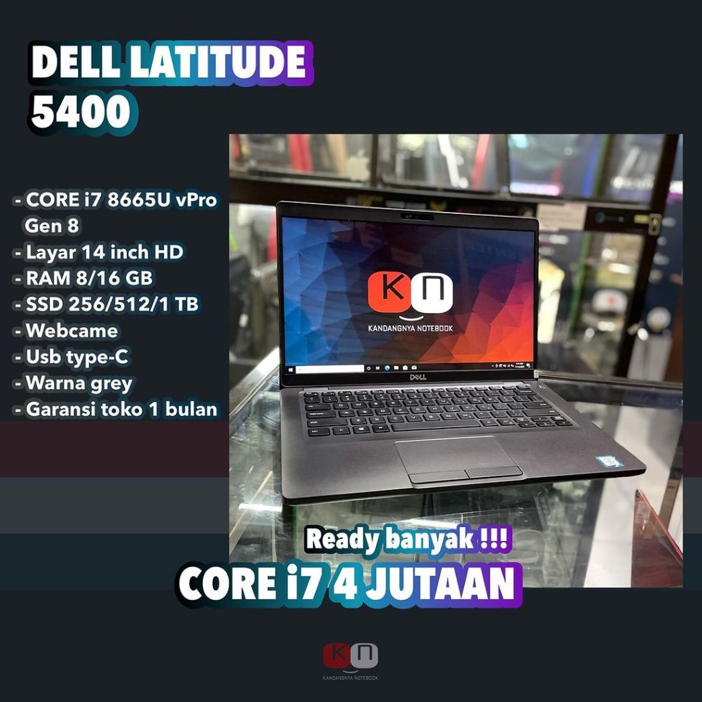 Jual Dell Latitude 5400 Core i7 8665U vPro Ram 8GB Ssd 256GB Layar ...