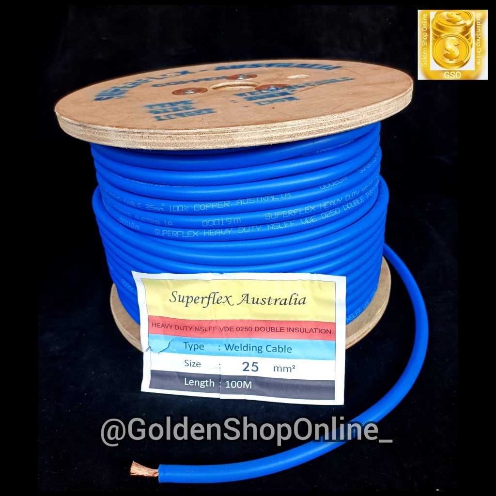 Jual Kabel Las Superflex 25mm Biru Full Tembaga (Harga per meter ...