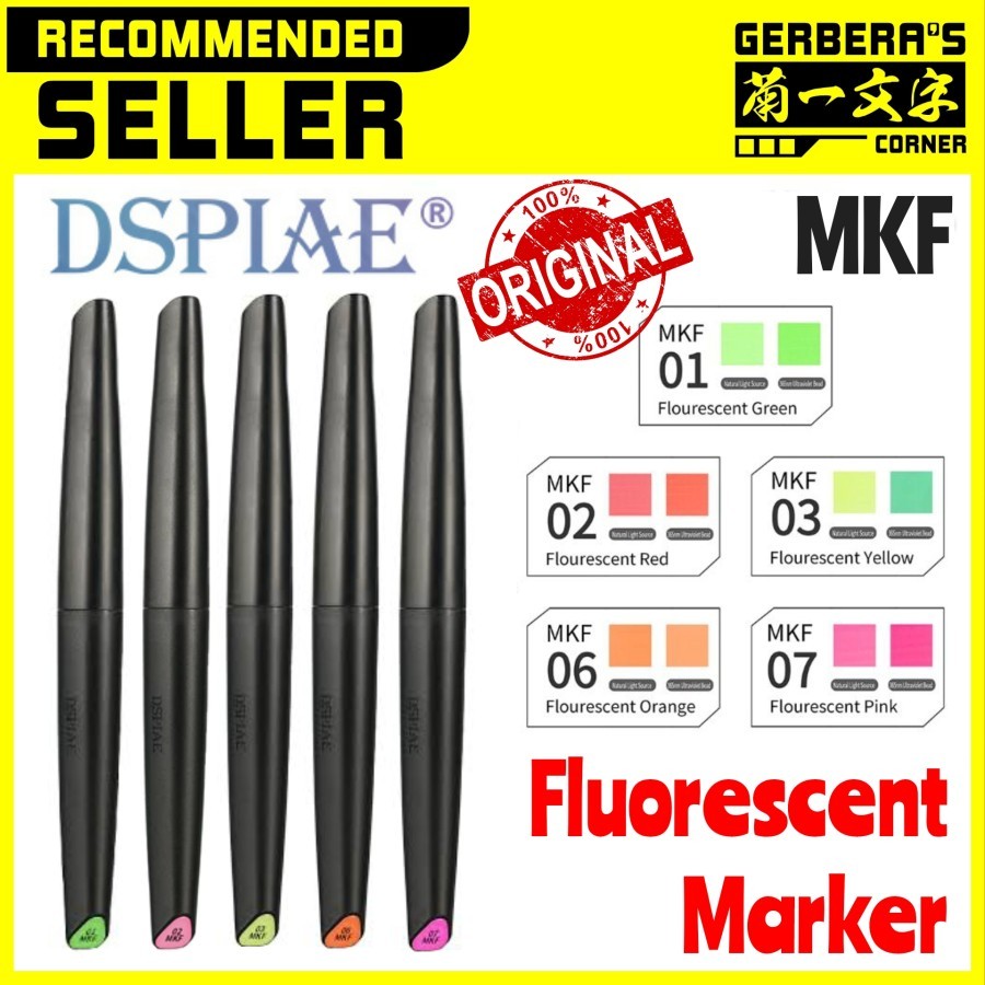 Jual DSPIAE Soft Tipped Marker Acrylic Fluorescent Color Panel Lining ...