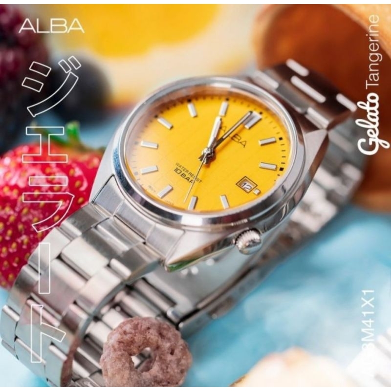 Jual Jam Tangan Alba Unisex Silver Alba Gelato AG8M41 Quartz AG8M41X1 ...