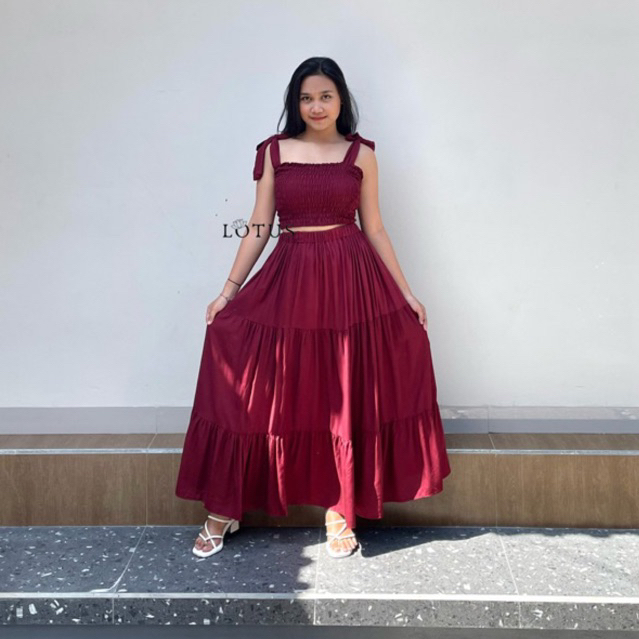 Jual LAURA ONE SET | Setelan Rok Wanita | Shopee Indonesia