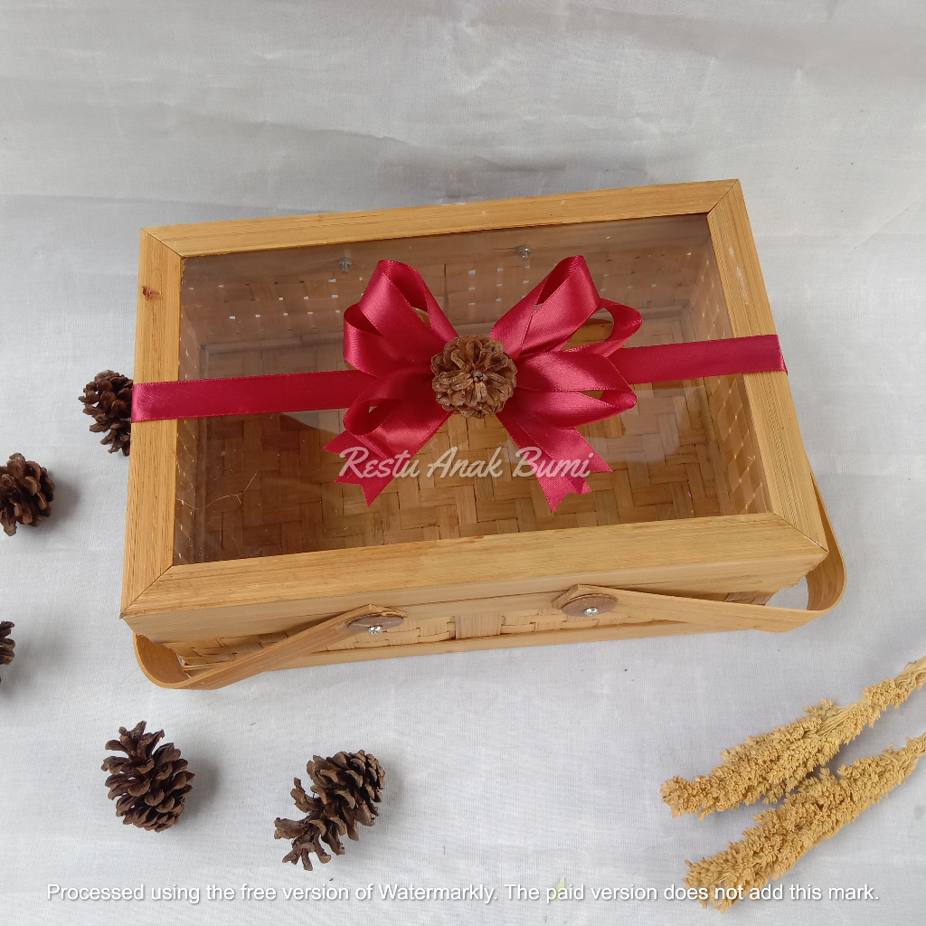 Jual Rantang Persegi Panjang Transparan 30 x 20 Pita | rantang kotak ...