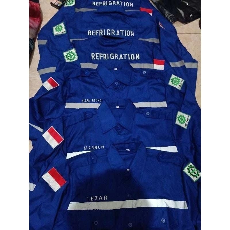 Jual WEARPACK SAFETY K3 LENGAN PANJANG SCOTLET BISA KOSTUM BORDIR ...