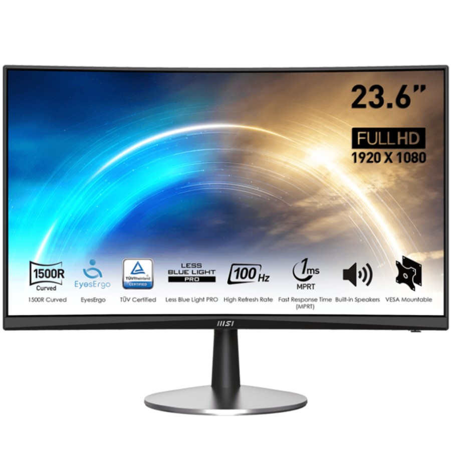 Jual MSI PRO MP2422C 23.6 inch FHD VA 100Hz 1ms CURVED BUSINESS MONITOR ...
