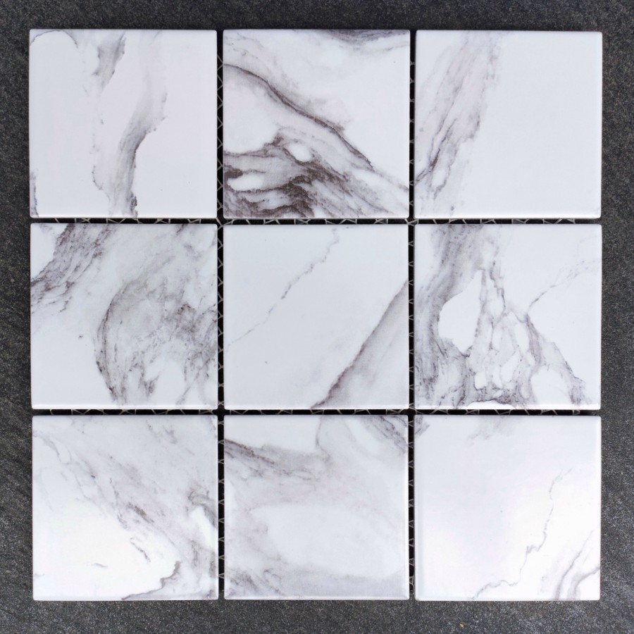 Jual Mosaic Dinding Dapur Putih Corak Abu - Mosaic Cotto Uk 10x10 Cm ...