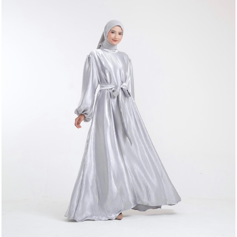 Jual Candy Outfitku - Haiva Dress Gamis Shimmer Sheer Silk Premium ...