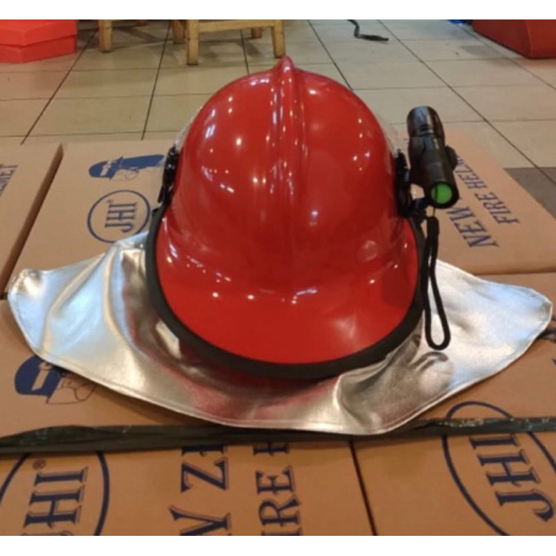 Jual Helm Safety Pemadam Kebakaran Model FULLGARD Merk JHI + Senter ...