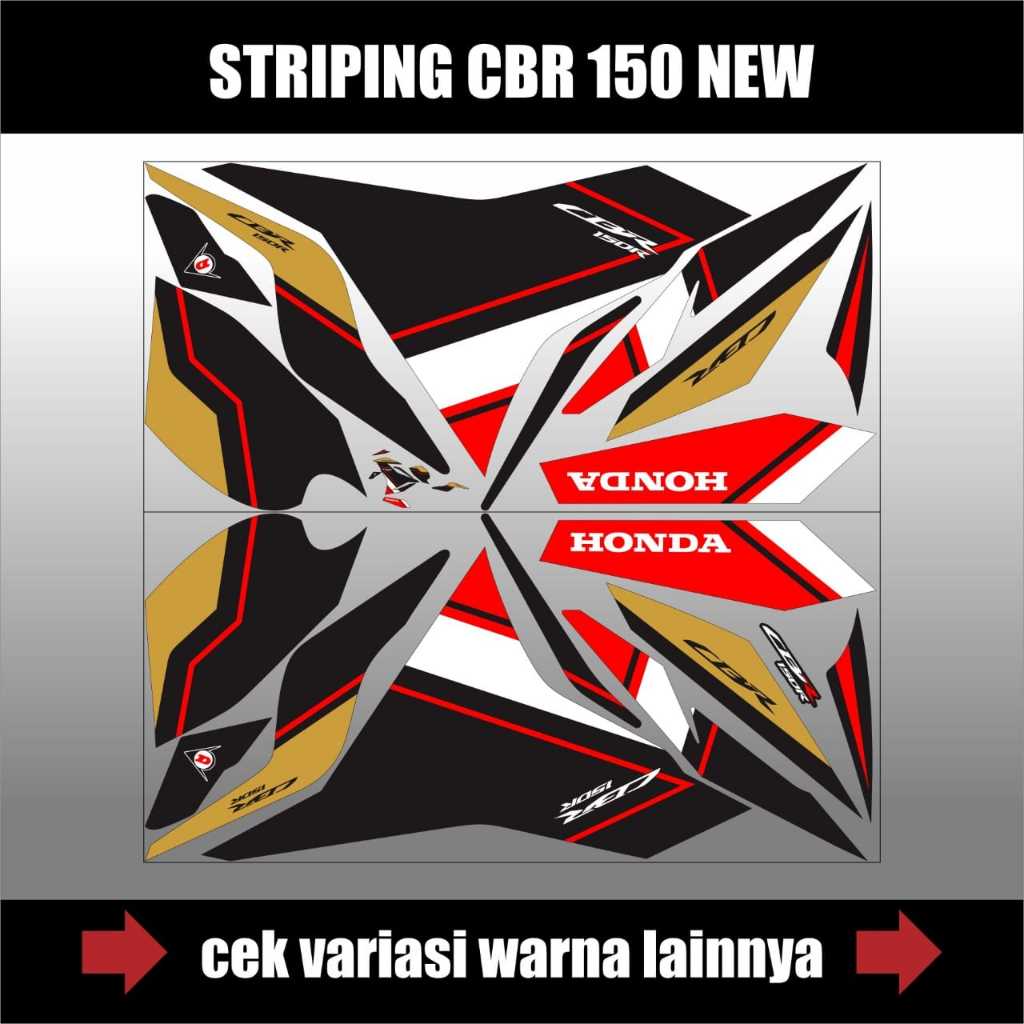 Jual STIKER STRIPING MOTOR CBR 150 BARU K45R LIVERY ZX10R / SEMIFULL BODY / STICKER DECAL ALL ...
