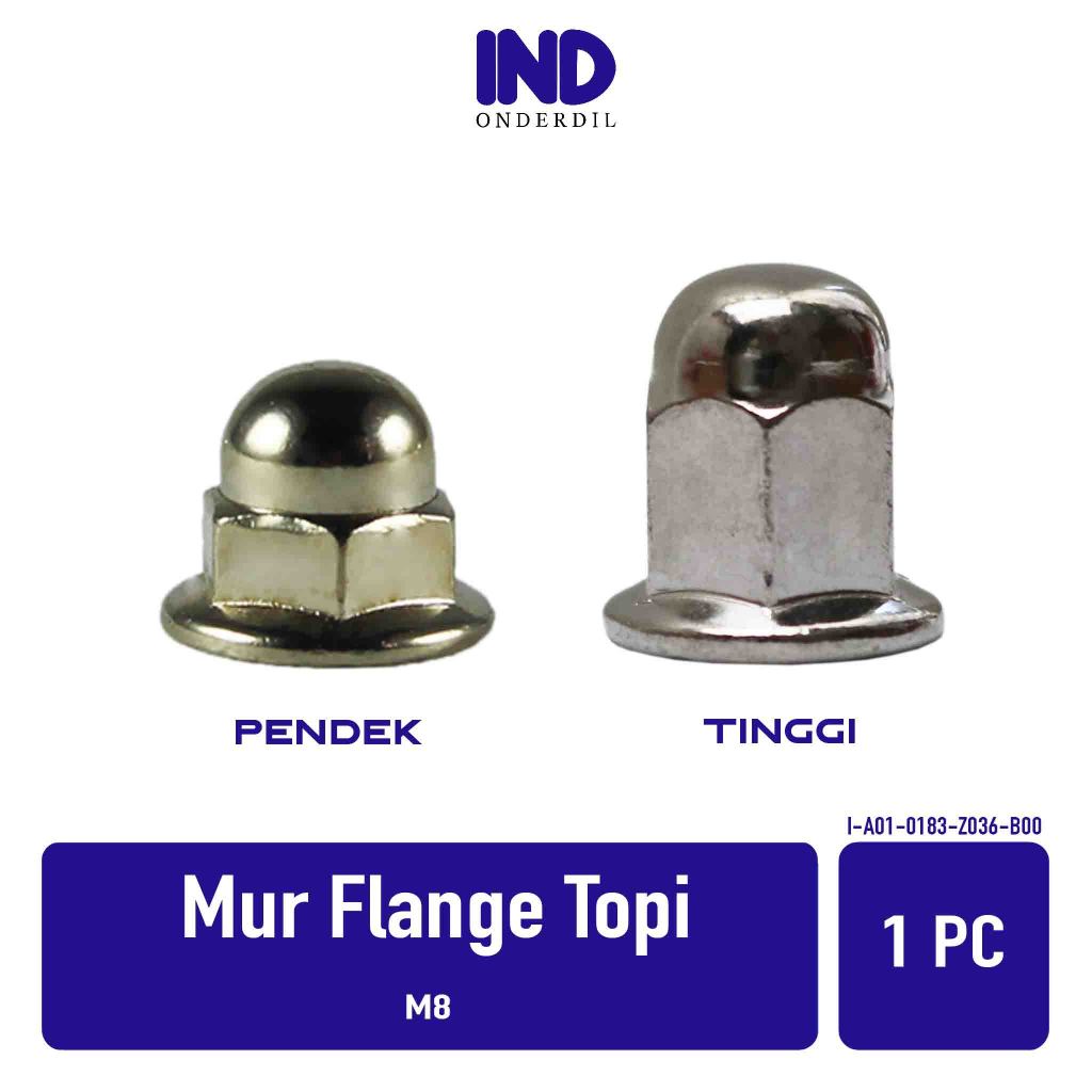 Jual Mur Flange Topi Tinggi Pendek M8 8 mm Kunci 12 K12 Nut Cap Untuk ...