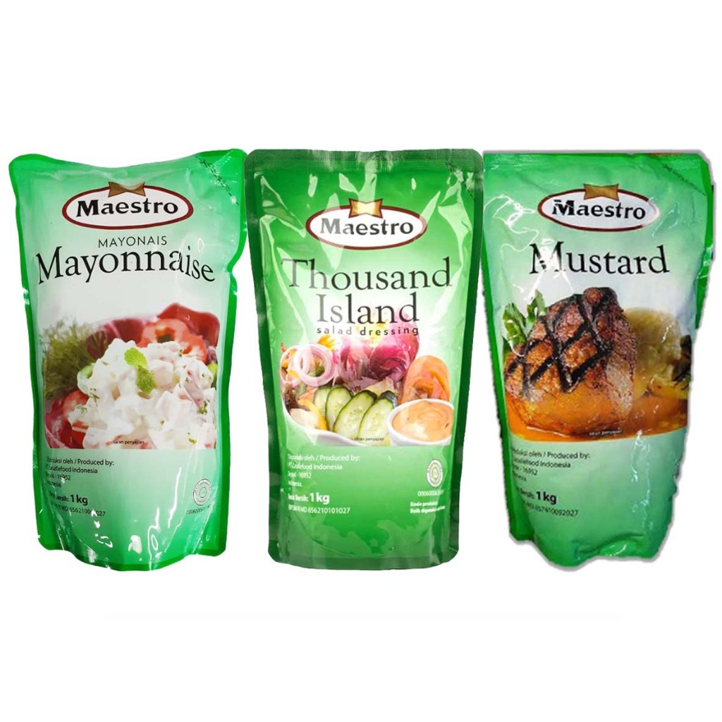 Jual Mayonnais maestro 1kg / mustard maestro 1kg / thousand island ...