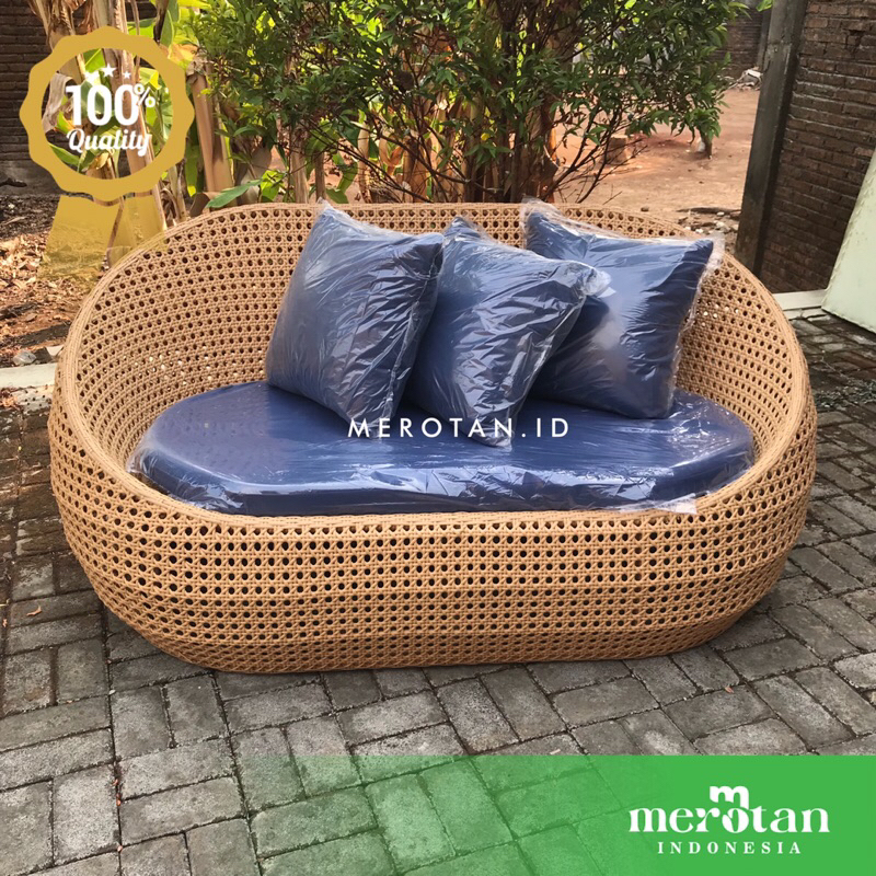 Jual Sofa Panjang Rotan Sintetis / Sofa Rotan Sintetis / Sofa Outdoor ...