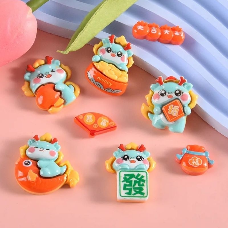 Jual Big Resin Clay Dragon Zodiac CNY 2024 / aksesoris diy naga ...
