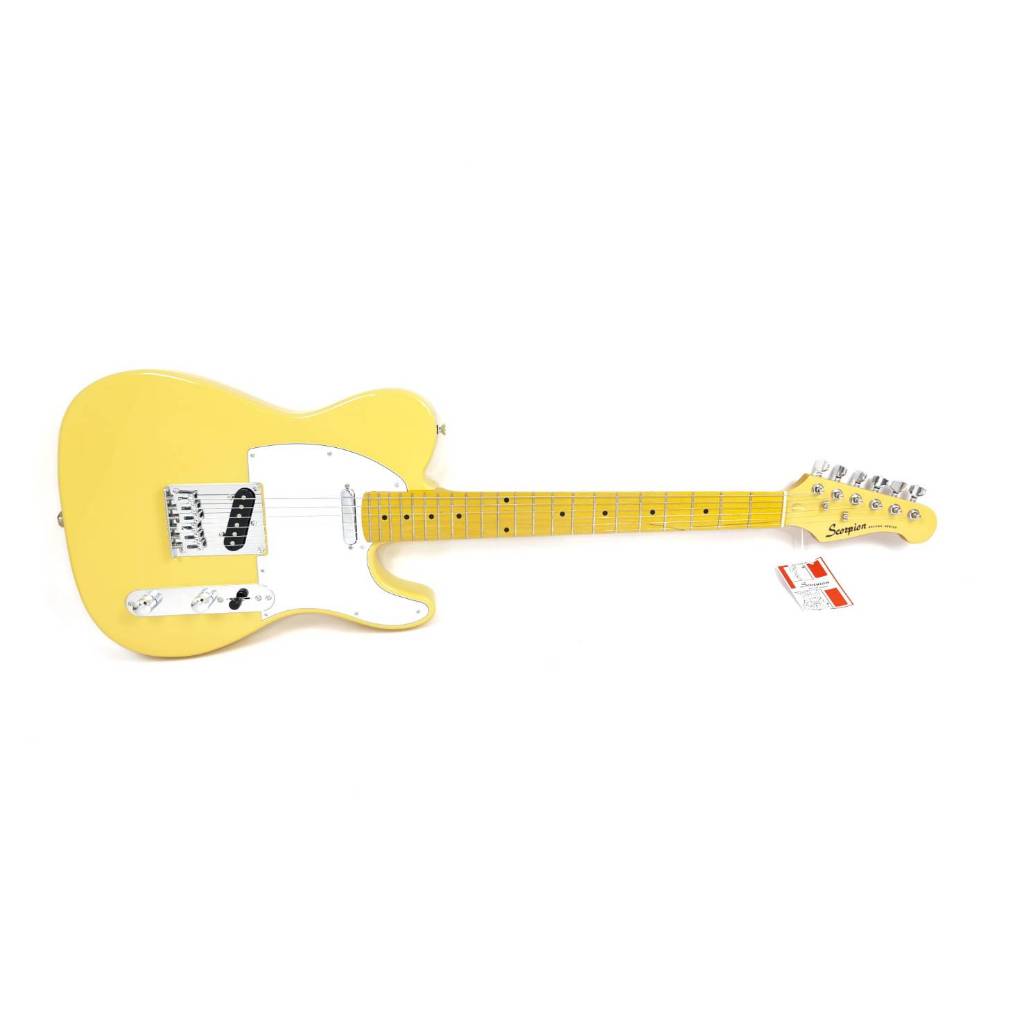 Jual Gitar Elektrik Merk Scorpion Original Model Telecaster Tipe ST-130 YW Deluxe Series Warna ...
