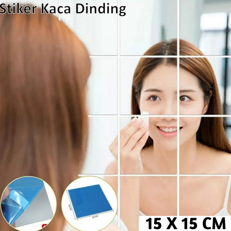 Jual RD Stiker Cermin Dinding Anti Pecah Tempel Persegi Rectangular ...