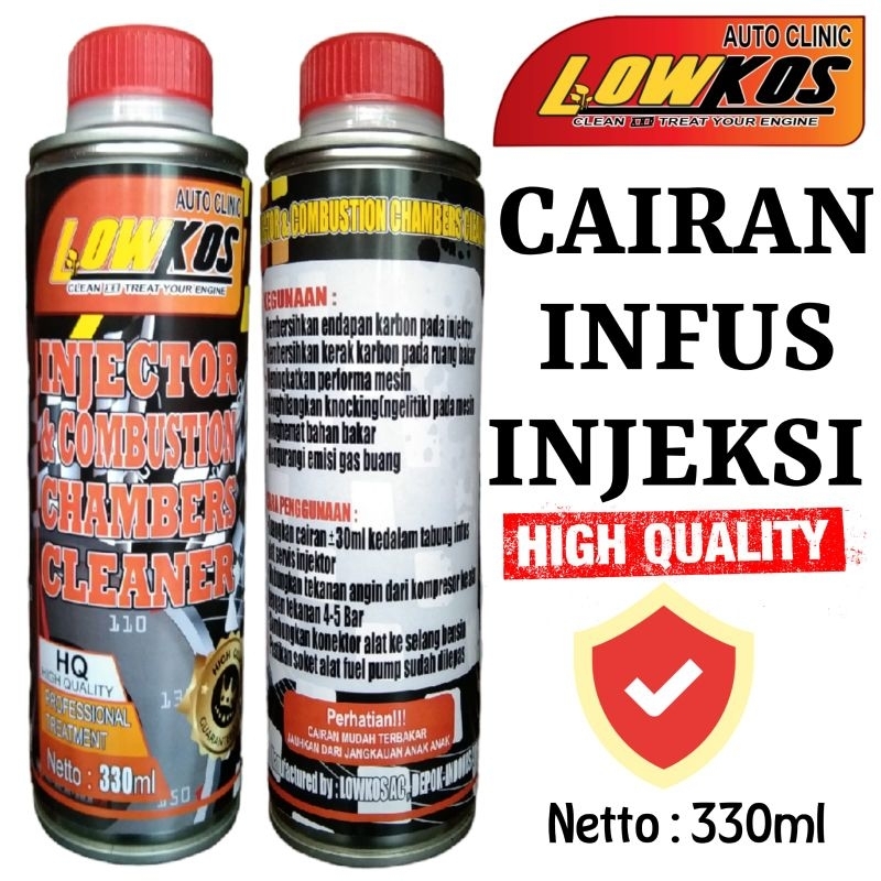 Jual CAIRAN INFUS INJEKSI LOWKOS 330ml Untuk Motor Mobil | Shopee Indonesia