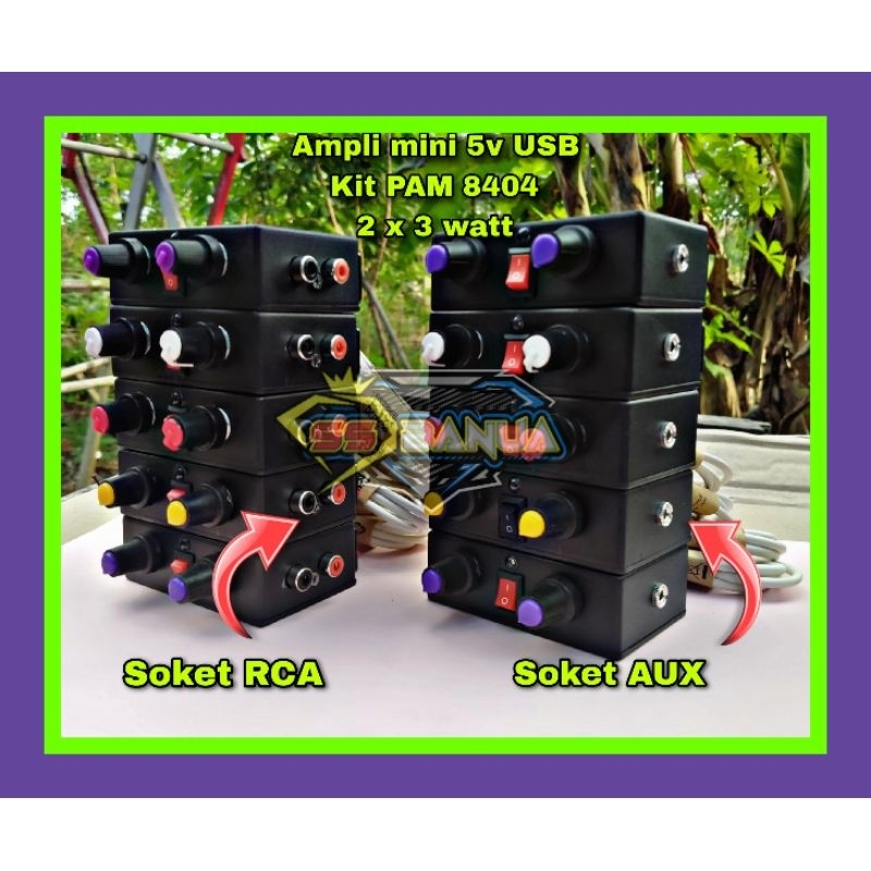 Jual Amplifier USB 5v + kabel USB + Kabel AUX , Power mini rakitan kit ...