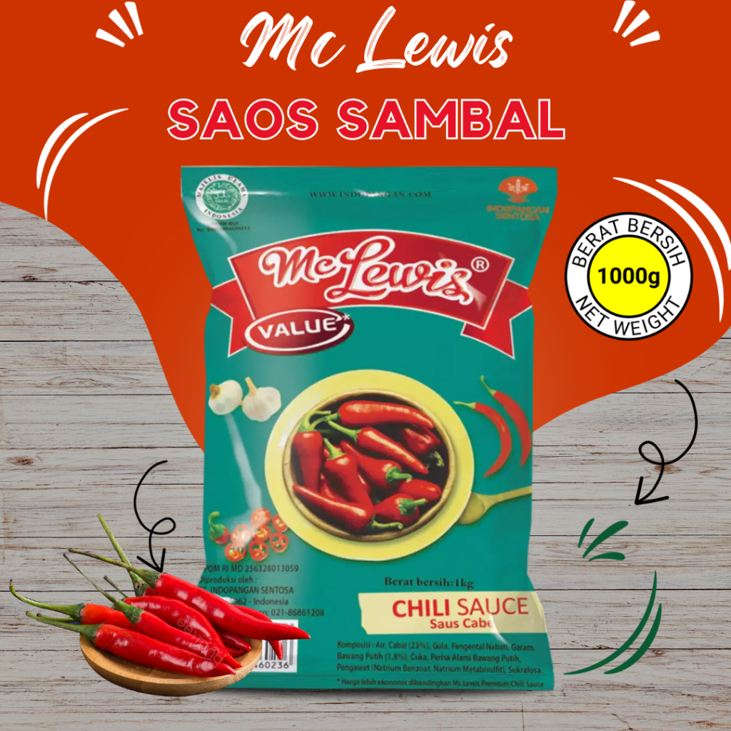 Jual Saus Sambal Mc Lewis 1 Kilogram - Mc Lewis Chili Sauce Value ...
