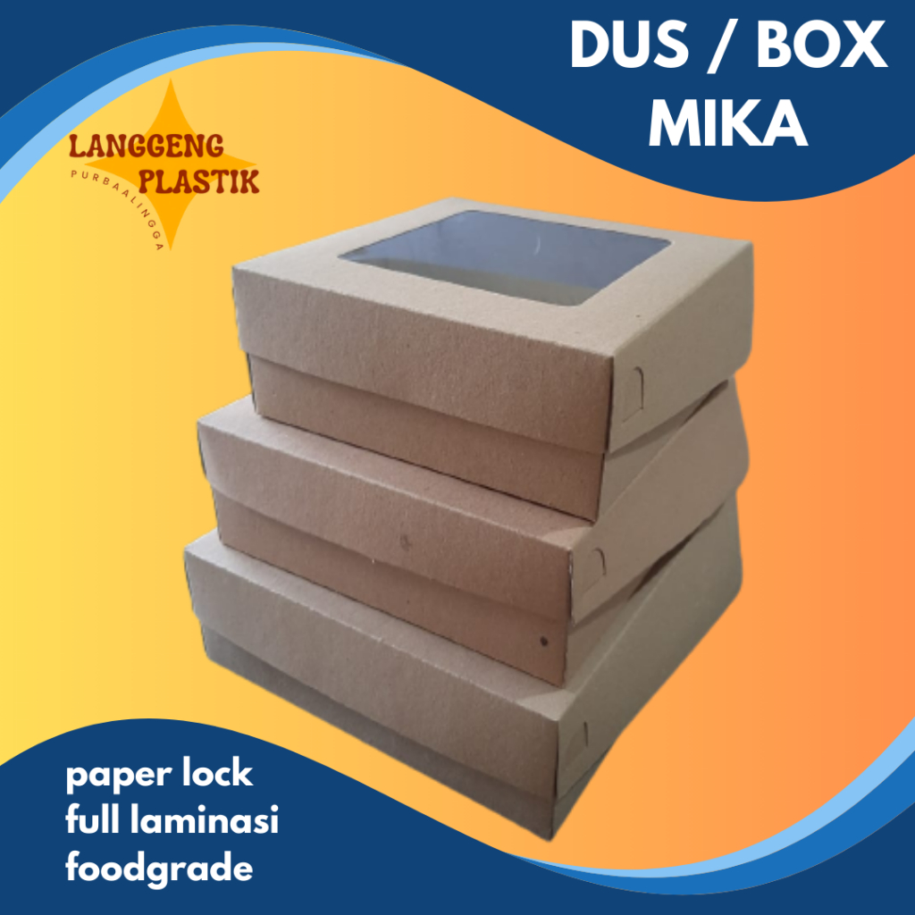 Jual DUS / BOX MIKA UNTUK NASI | DUS KUE | PAPER CRAFT COKLAT FOOD ...