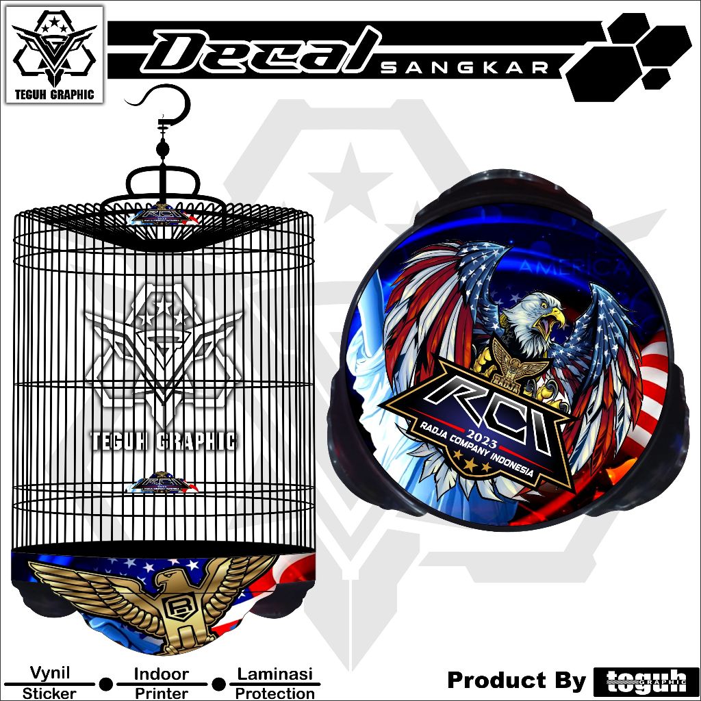 Jual Stiker Sangkar Murai Radja RCI Rajawali USA | Shopee Indonesia
