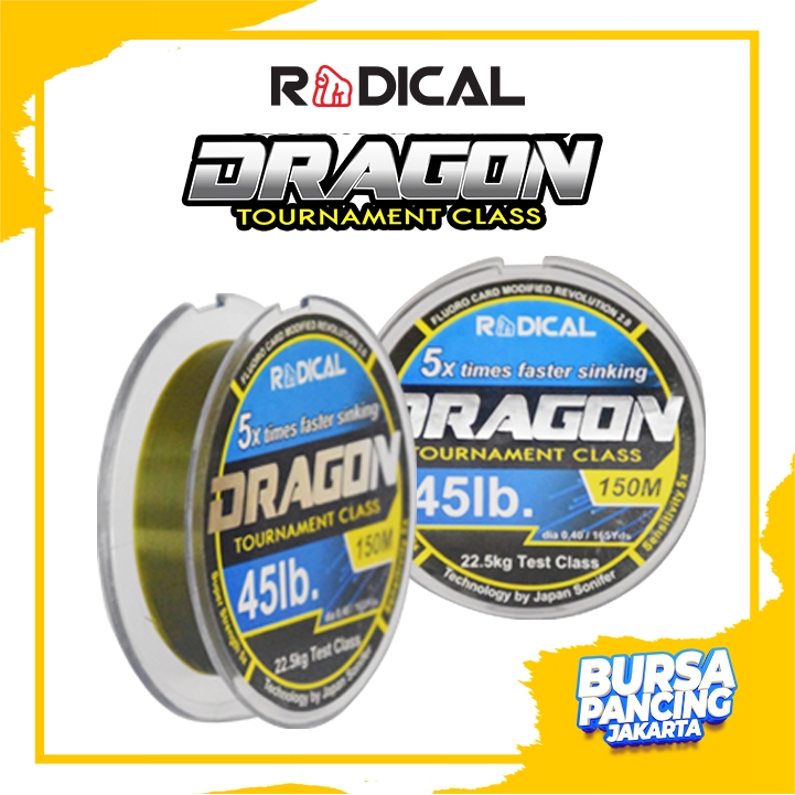 Jual RADICAL Senar Pancing DRAGON 150M Light Yellow Tali Pancing Nilon ...