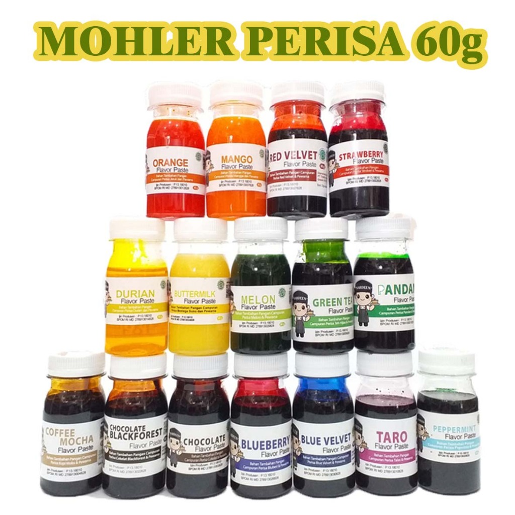 Jual Perisa mohler 60g/ perisa nardeen 60g/ perisa coffee bun/ perisa ...
